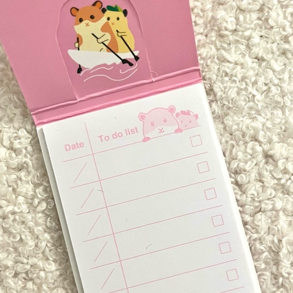 Sanrio | Office | Hisago Hamster Canoe Kawaii Pink To Do List Memo Stand For Your Desk | Poshmark